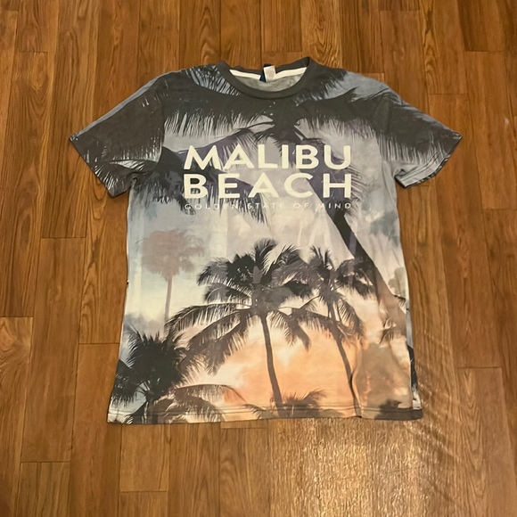 H&M | Shirts | Hm Malibu Beach Graphic Tshirt | Poshmark